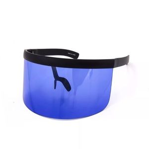 Accessories | Blue Oversized Shield Visor Sunglasses | Poshmark